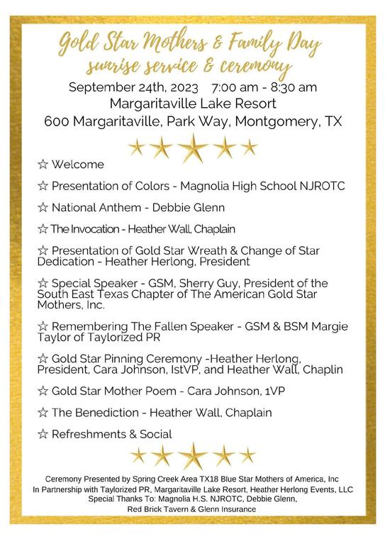 National Gold Star Mother & Families Day is Sunday, September 24th ...